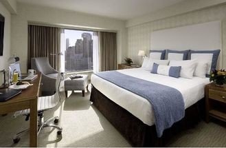 Commercial Hotel Luxury Furniture , Apartment Hotel Bedroom Furniture Drak Color