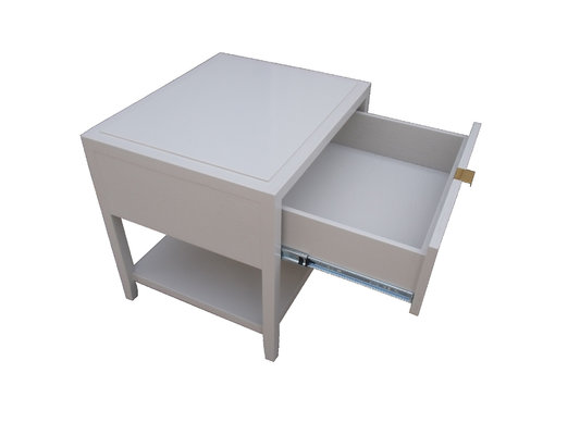 White finish wooden night stand with one drawer,high end hotel bedroom furniture,casegoods