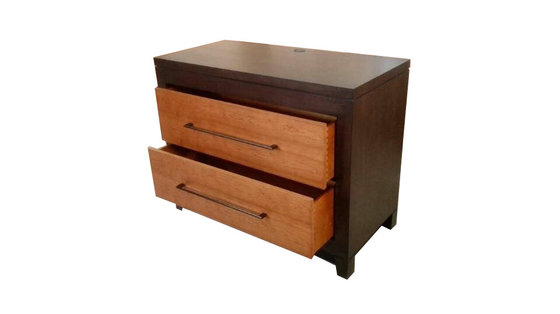 2-drawer walnut finish wooden night stand,hotel bedside table,casegood