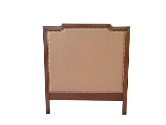 Walnut wood veneer upholstery king/queen size wooden headbaord for 5-star hotel bedroom furniture
