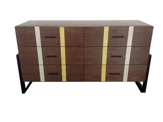 6-drawer metal base wooden dresser for hotel bedroom furniture,hospitality casegoods