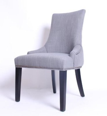 Linen fabric upholstery arm chair/wooden dining chair/desk chair