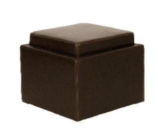 American style Square Bedroom leather/pu upholstery wheel storage ottoman