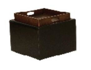 American style Square Bedroom leather/pu upholstery wheel storage ottoman