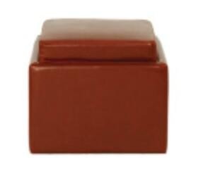 American style Square Bedroom leather/pu upholstery wheel storage ottoman