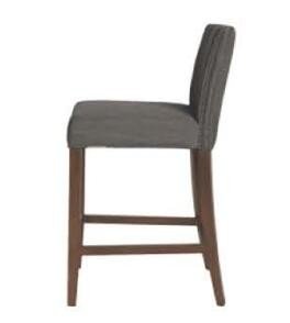 American styleSolid wood frame Grey linen fabric upholstery wooden barstool/counter stool