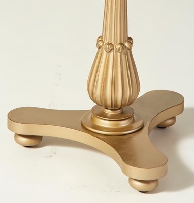 Stone top antique gold finish wooden side table/coffee table/end table for hotel bedroom furniture