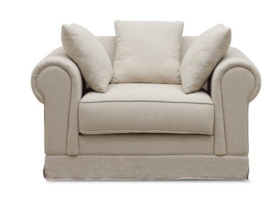 American style Linen fabric upholstery classic 1-seater sofa,lounge chair,living room sofa