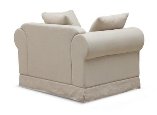 American style Linen fabric upholstery classic 1-seater sofa,lounge chair,living room sofa