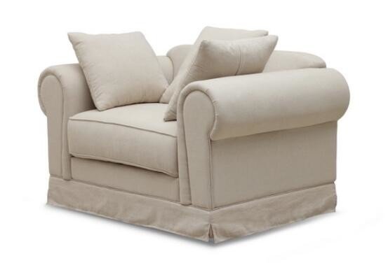 American style Linen fabric upholstery classic 1-seater sofa,lounge chair,living room sofa