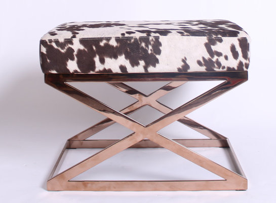 2018 new design metal base upholstery bench/ottoman for hotel &home,metal base ottoman