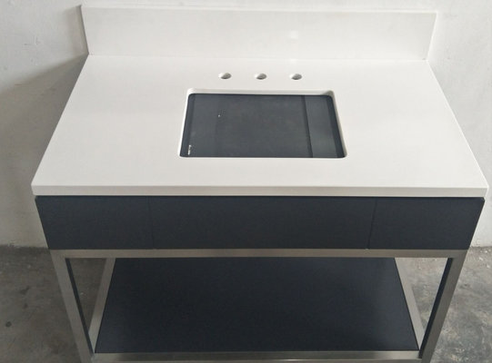 304# polished finish stainless steel metal hotel bathroom vanity cabinet /bathroom cabinet