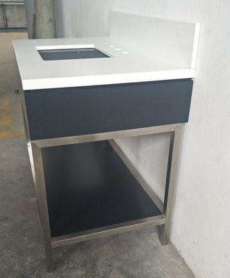 304# polished finish stainless steel metal hotel bathroom vanity cabinet /bathroom cabinet