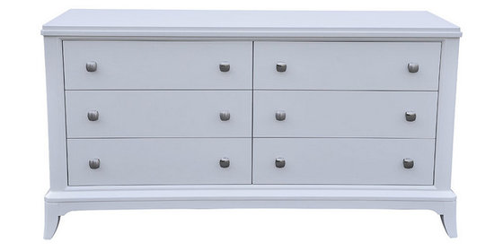 6-drawer white painted wooden dresser,console cabinet for hotel bedroom furniture,hospitality casegoods