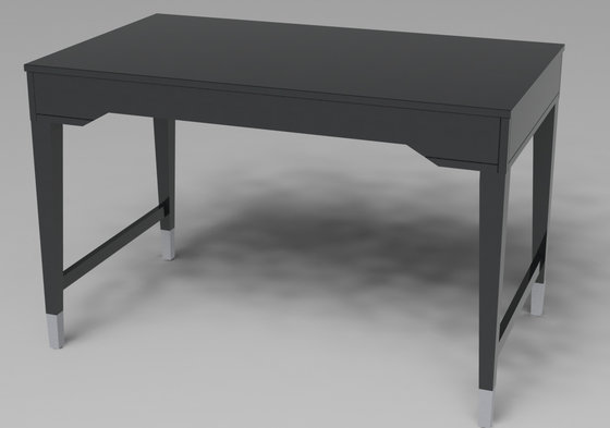 High end 5-star luxury competitive dark finish Wooden writing desk with Metal caps for hotel bedroom furniture