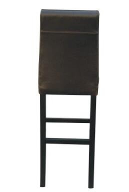 Beech wood brown pu upholstery barstool/counter stool with metal bars,fashion wooden barstool