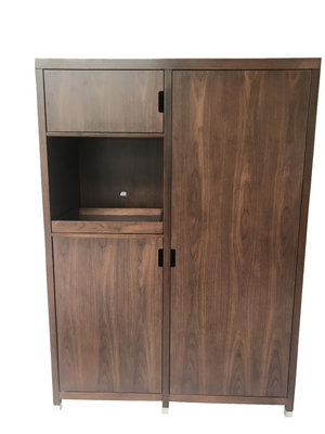 Luxury design American hotel Custom made walnut wood veneer  Wardrobe,closet cabinet,hospitality casegoods