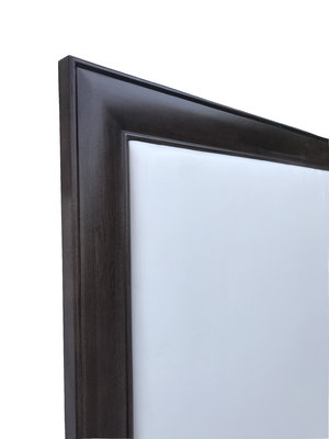 Solid walnut wood frame with white vinyl upholstery king size,queen size headboard for hotel bedroom furniture,casegoods