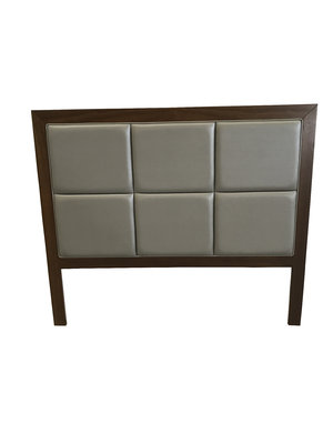 Wilsonart HPL wood frame with grey vinyl upholstery queen size headboard  for hotel bedroom furniture,casegoods