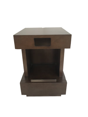 Wood veneer 1-drawer night stand with power outlet,bedside table,hotel bedroom furniture,hospitality casegoods