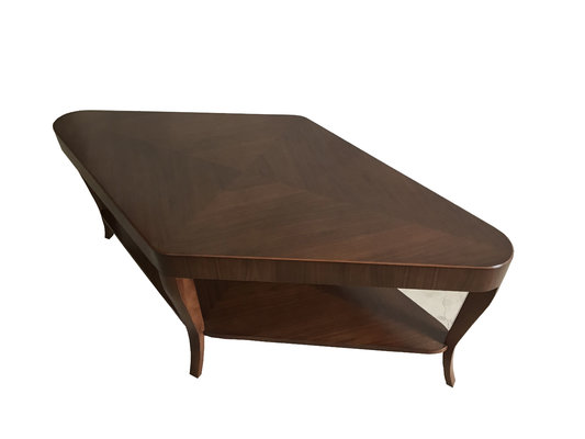 Diamond walnut veneer espresso finish side table,coffee table for living room,hotel bedroom end table