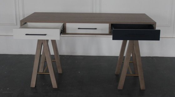 Formica laminate 3-drawer solid wood writing desk for hotel bedroom furniture,hospitality casegoods