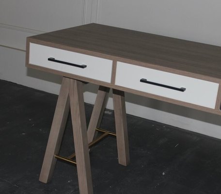 Formica laminate 3-drawer solid wood writing desk for hotel bedroom furniture,hospitality casegoods