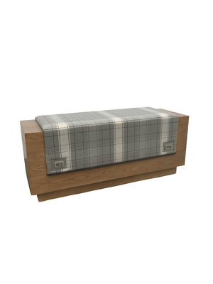 Solid oak wood frame custom made with fabric upholstery wooden bench for hotel bedroom,hospitality casegoods