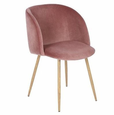 Simple design wholesale beech wood red velvet fabric upholstery dining chairs