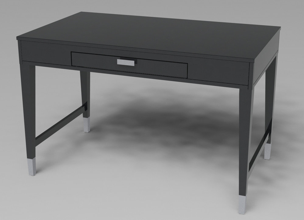 High end 5-star luxury competitive dark finish Wooden writing desk with Metal caps for hotel bedroom furniture