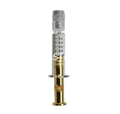 IBRSCBD Prefilled luer lock 1ml cbd oil metal glass syringe disposable glass thick oil medical syringe