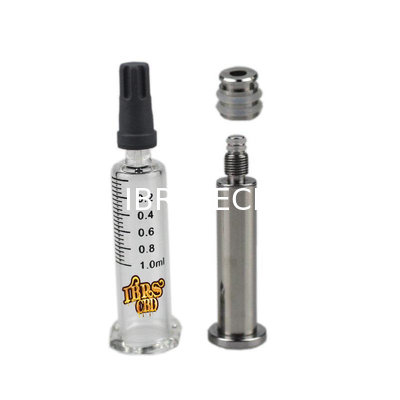 IBRSCBD hot selling empty cbd oil syringe with 1ml custom logo refill medical glass syringe