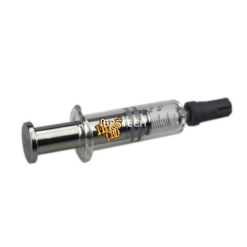 IBRSCBD hot selling empty cbd oil syringe with 1ml custom logo refill medical glass syringe