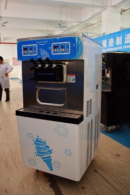 【Two Systems.Aspera Compressor】OceanPower OP865C Big Capacity Floor model Frozen Yogurt Soft Ice Cream Machine.