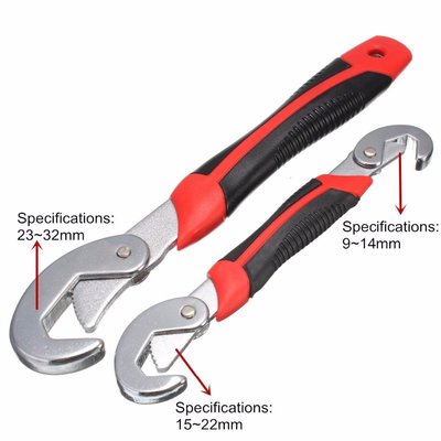 2PC Multi-Function Universal Wrench Set Snap and Grip Wrench Set 9-32MM For Nuts and Bolts of All Shapes and Sizes