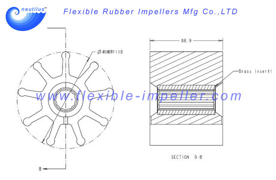 Jabsco Raw Water Pump Impeller 18789-0001 & 17240-0001 Fit for Jabsco Pump 29850-0031 & 29880-0001 DEUTZ Engine