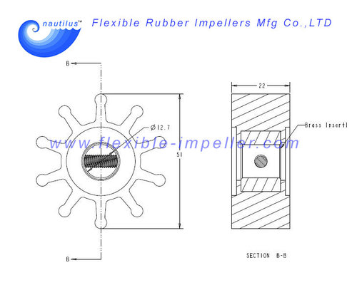 Flexible Impeller replace Jabsco 18673-0001 Neoprene