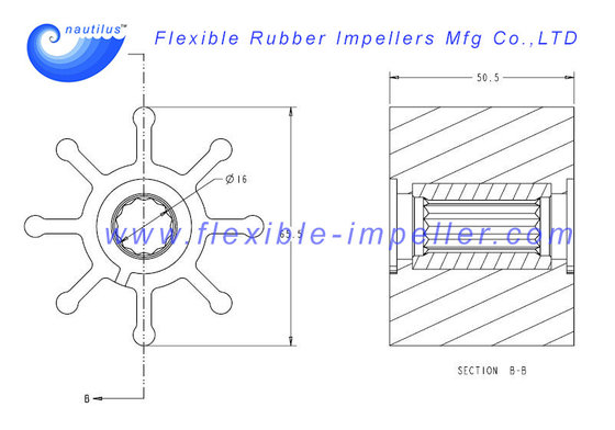Raw Water Pump Flexible Rubber Impeller Replace Jabsco Impeller 920-0001