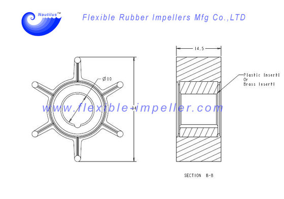 Outboard Water Pump Impellers Replace Mercury/Mariner 47-161543 Sierra 18-3098 Mallory 9-45302 CEF 500377 Neoprene