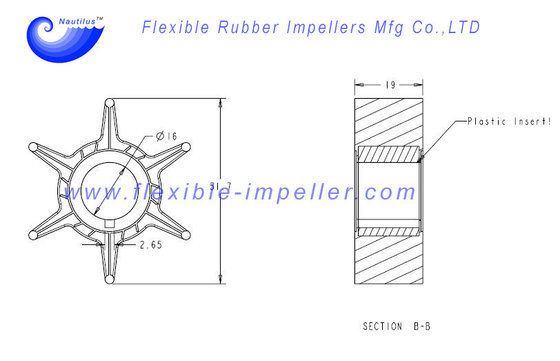 Outboard Water Pump Impellers Repacle YAMAHA 6H4-44352-00-00 & 6H4-44352-02-00 SIERRA 18-3068 Mallory 9-45601 CEF 500385