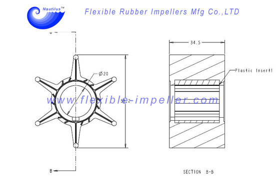 YAMAHA Outboard Impeller 67F-44352-00 SIERRA 18-3042 Mallory 9-45612 CEF 500364 for 4stroke F75 F80 F90 F100 Neoprene