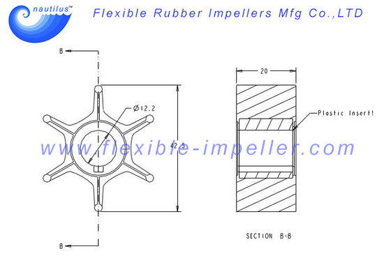 SUZUKI Outboard Impeller 17461-92D01 & 17461-92D02 for DT8C / DT9.9C SIERRA 18-3000 CEF 500319 Neoprene