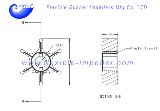 Water Pump Impellers replace SUZUKI 17461-98501 & 17461-98502 & 17461-98503 SIERA 18-3097 Mallory 9-45504 CEF 500336