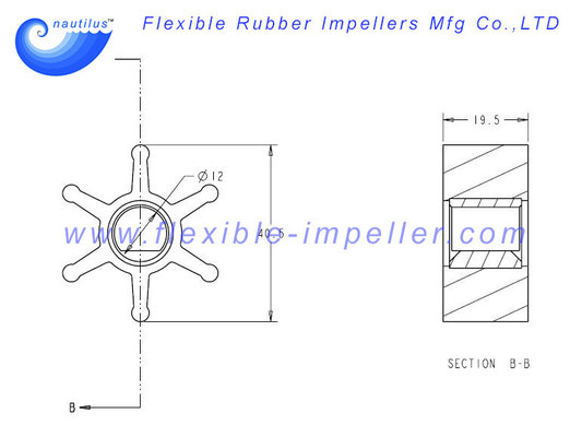 Water Pump Flexible Rubber Impeller Replace Sherwood Impeller 08000K