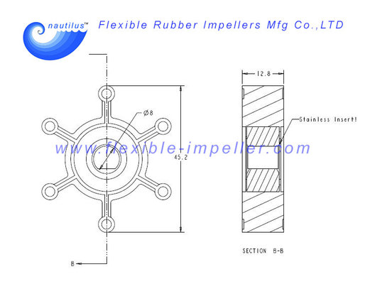 Flexible Impelelr replace Johnson 09-1052 for TA3P10 pump