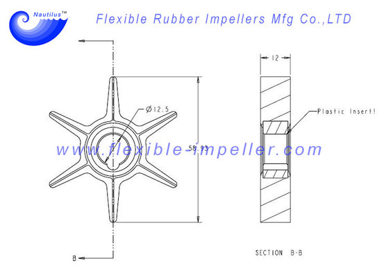 Mercury/Mariner Outboard Impeller 47-42038-2 & 47-42038Q02 Sierra 18-3062 Mallory 9-45039 CEF 500318 GLM 89451Neoprene