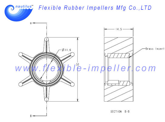Mercury/Mariner impeller 47-22748 Sierra 18-3012 Mallory 9-45308 CEF 500309 GLM 89600 Neoprene