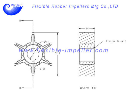 Marine Impellers for Outboard Motors Replace YAMAHA 6L2-44352-00-00 Sierra 18-3065 Mallory 9-45613 CEF 500384 Neoprene