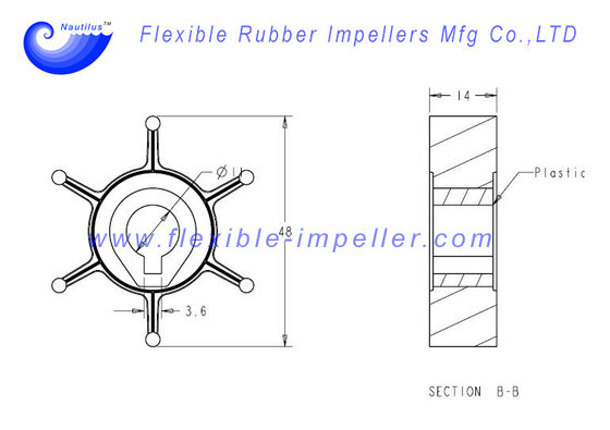 Outboard Water Pump Impellers Replace YAMAHA 646-44352-01-00 SIERRA 18-3072 Mallory 9-45604 CEF 500324 Neoprene