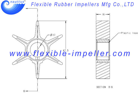 Water Pump impellers replace SUZUKI 17461-96301 & 17461-96311 & 17461-96312 SIERRA 18-3096 Mallory 9-45501 CEF 500362